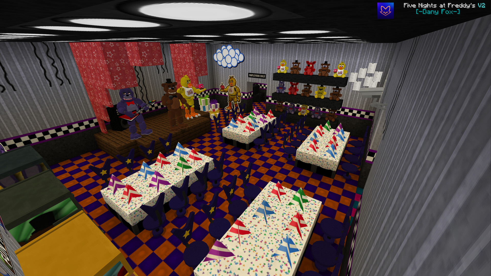 FNAF 1 CUSTOM (REMASTERTED) Minecraft Map