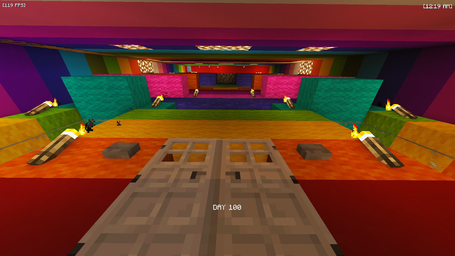 M8use's 100 Days Rainbow Chunk World Minecraft Map