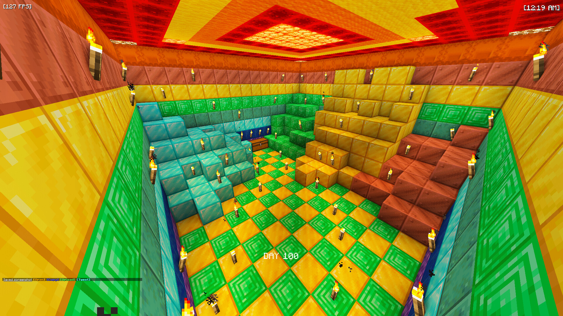 M8use's 100 Days Rainbow Chunk World Minecraft Map