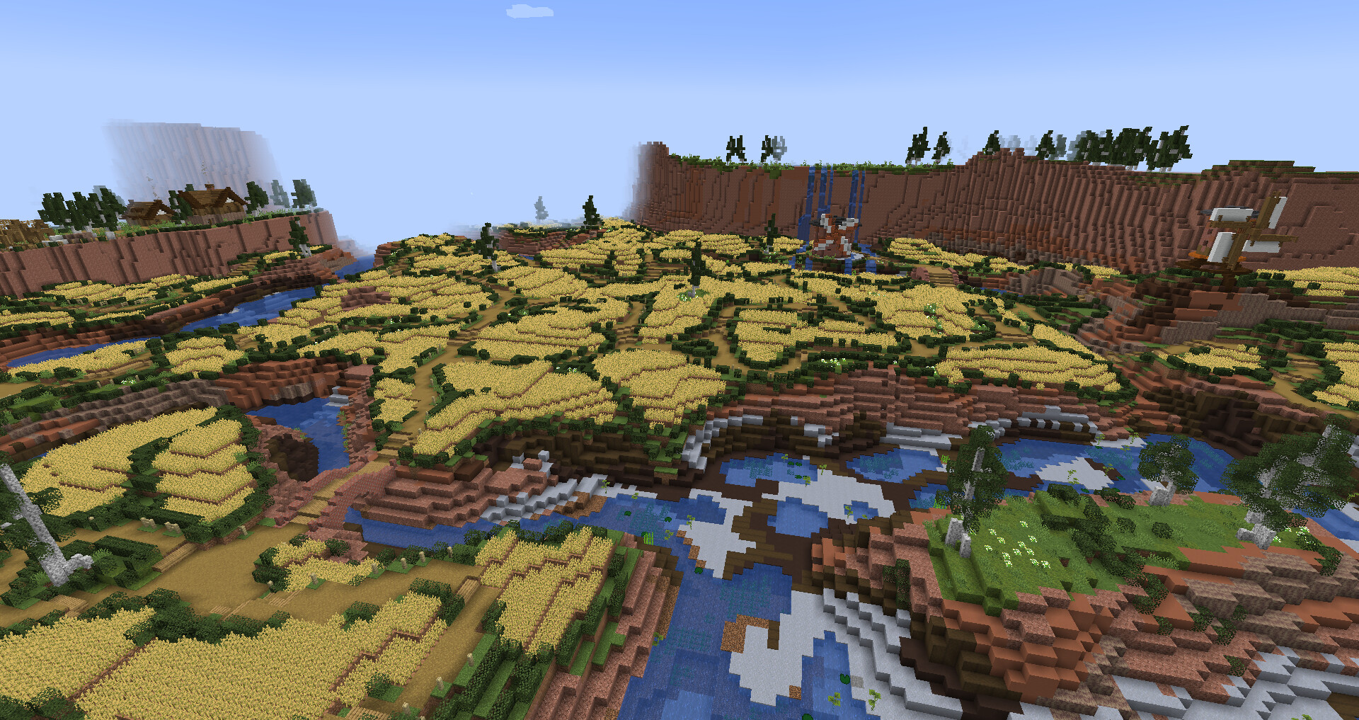 Castle - Survival Base/ Spawn w. small farming town Minecraft Map