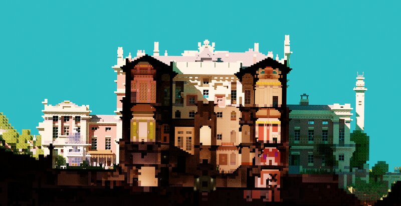 Brick Baroque Palace Minecraft Map