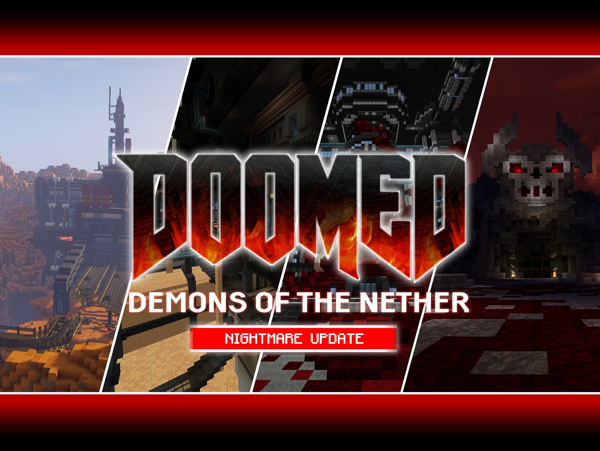 DOOMED: Demons of the Nether [FPS] [Singleplayer] Minecraft Map