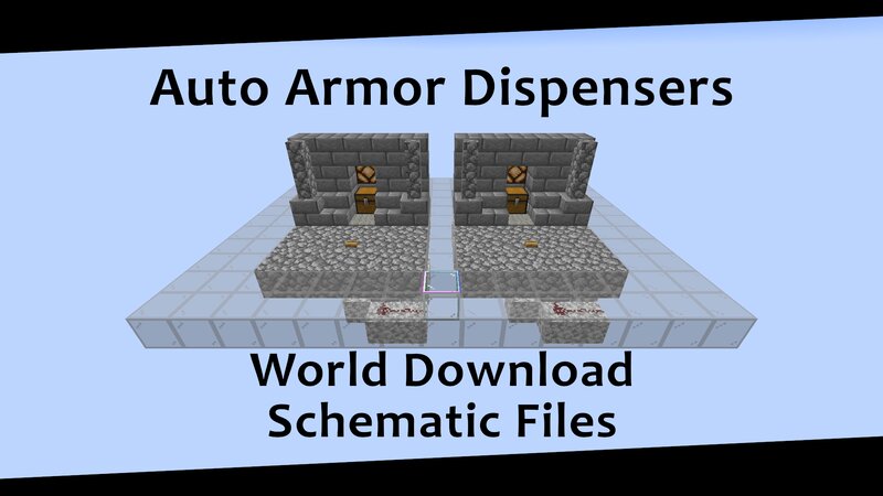Automatic Armor Dispensers Minecraft Map