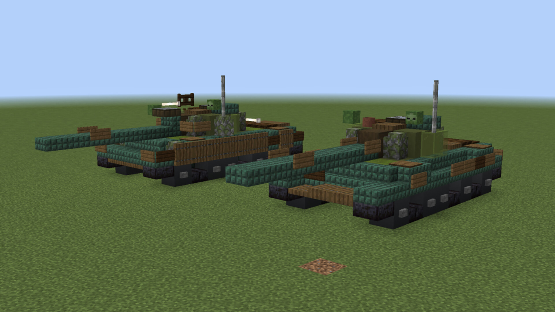 1.5:1 scale T-62/62M MBTs Minecraft Map