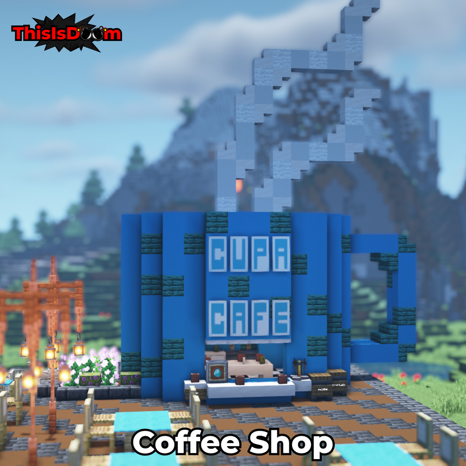 Coffee Cup Coffee Shop (Build and Litematic) Minecraft Map
