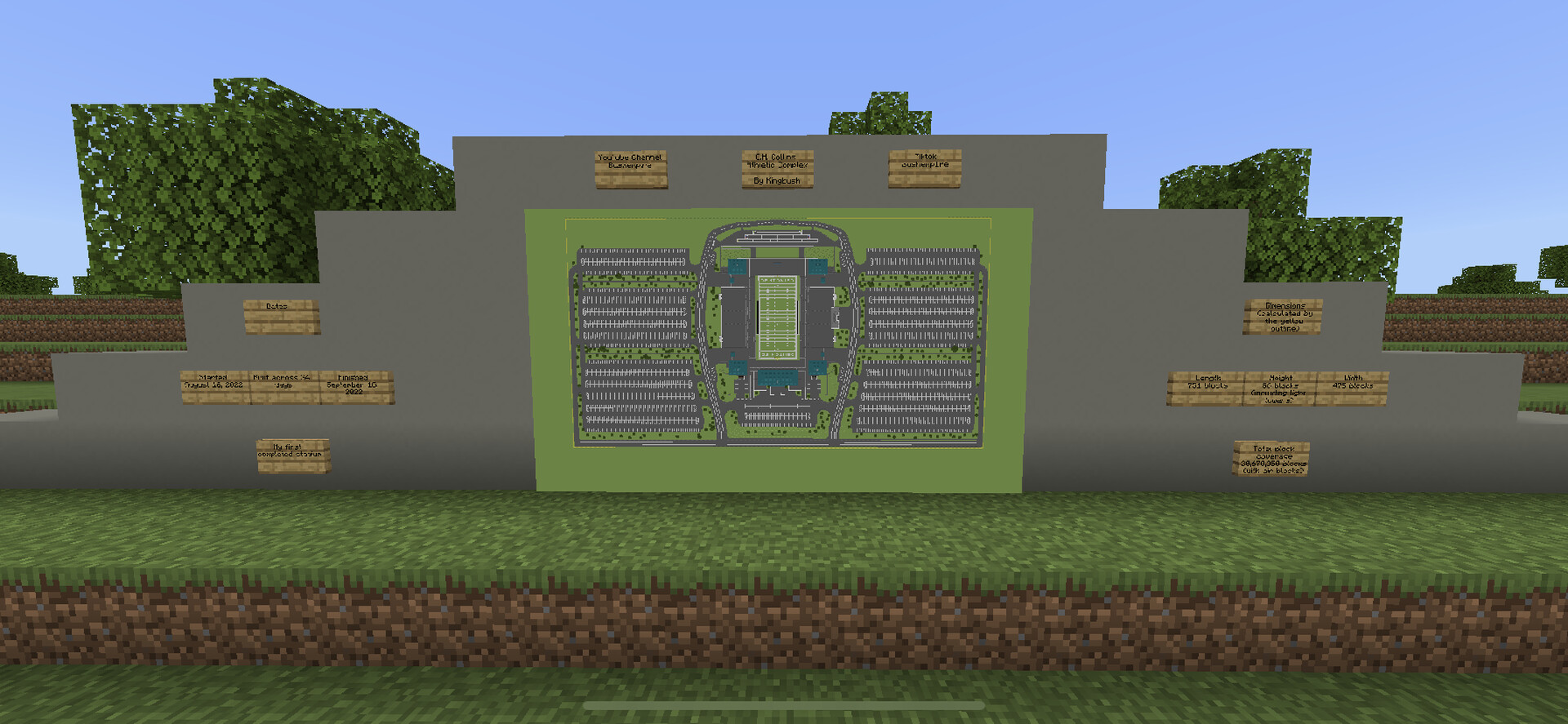 C.H. Collins Athletic Complex Minecraft Map