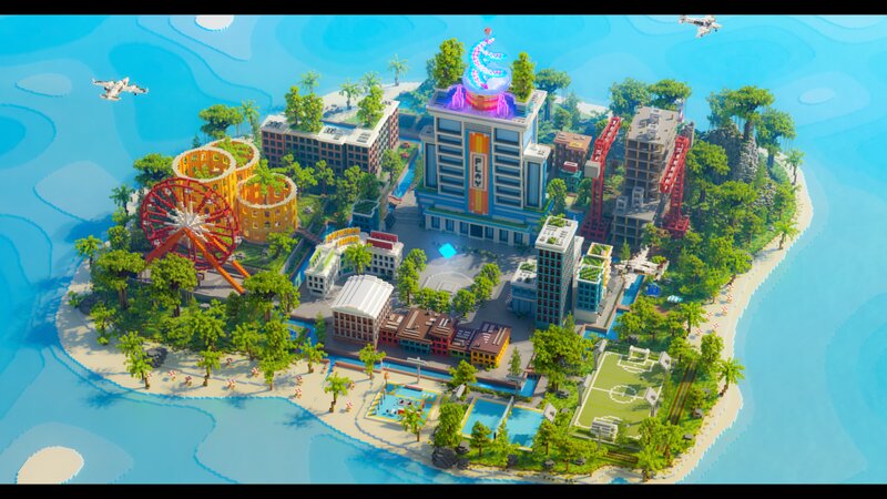 🌿 Tropical City Lobby 🌿 Minecraft Map