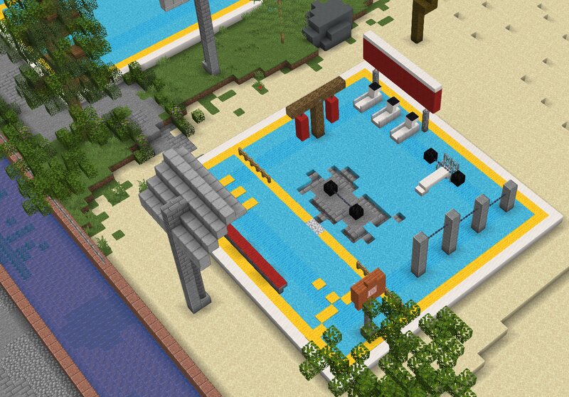 🌿 Tropical City Lobby 🌿 Minecraft Map