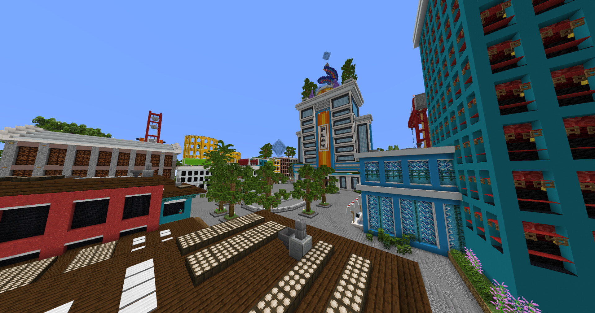 🌿 Tropical City Lobby 🌿 Minecraft Map