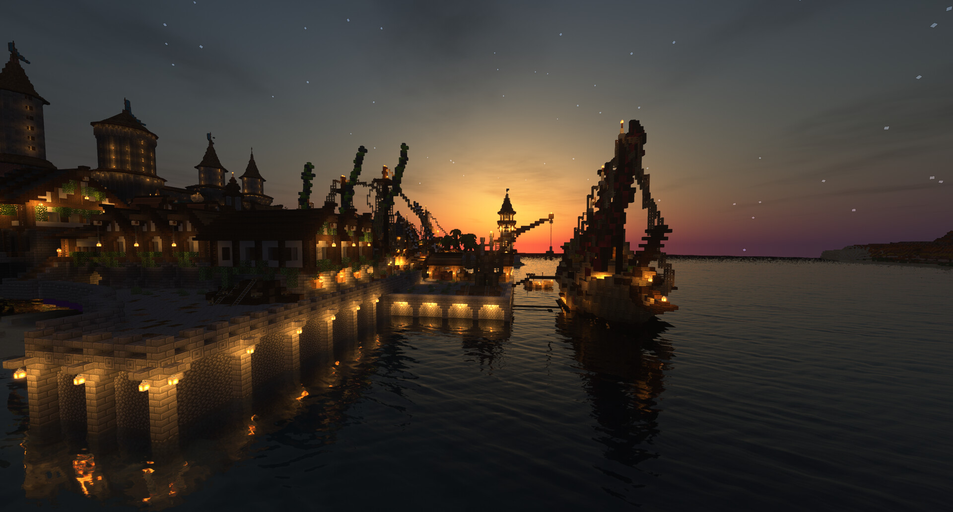 Island with cities, ports, castles and lots more Minecraft Map