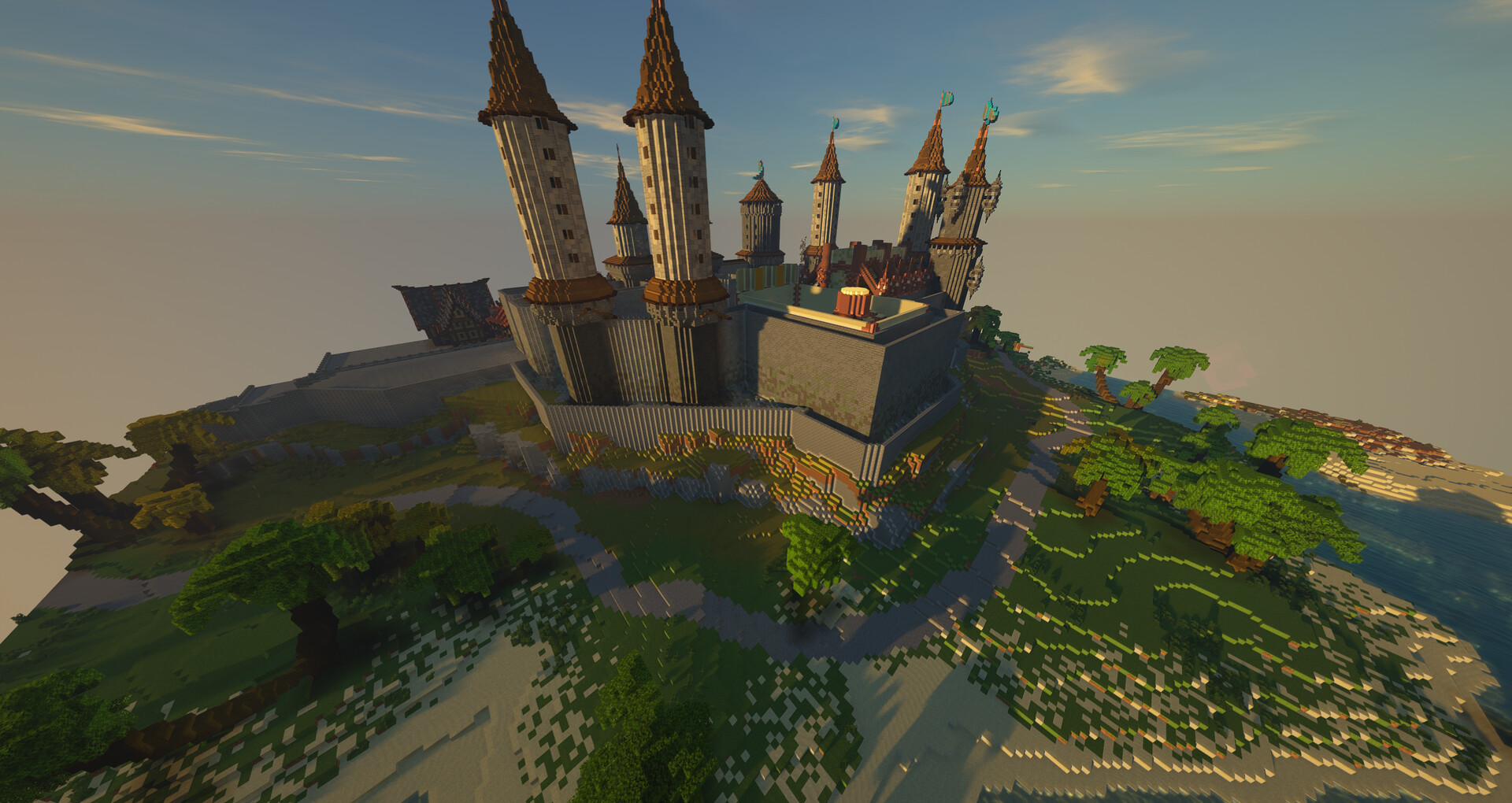 Island with cities, ports, castles and lots more Minecraft Map