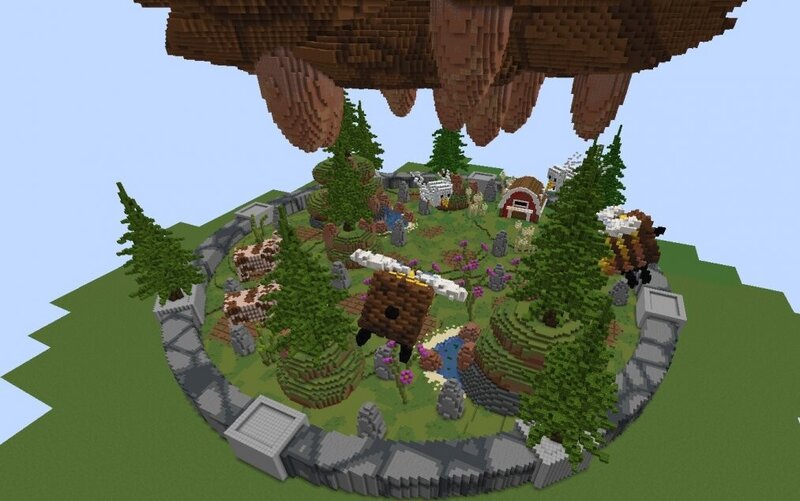Farmland Skyblock + warzone Minecraft Map