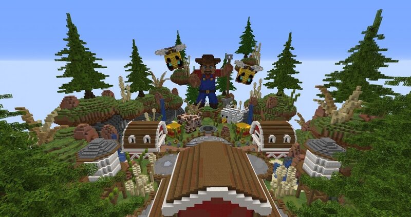 Farmland Skyblock + warzone Minecraft Map