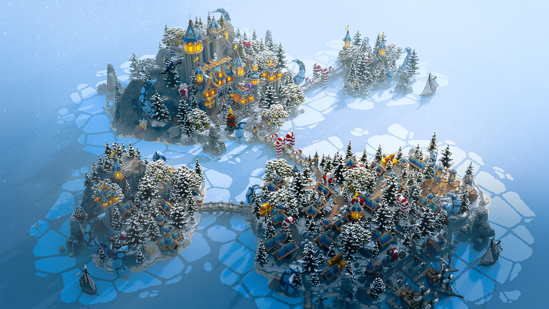 Winter Magical Village Minecraft Map