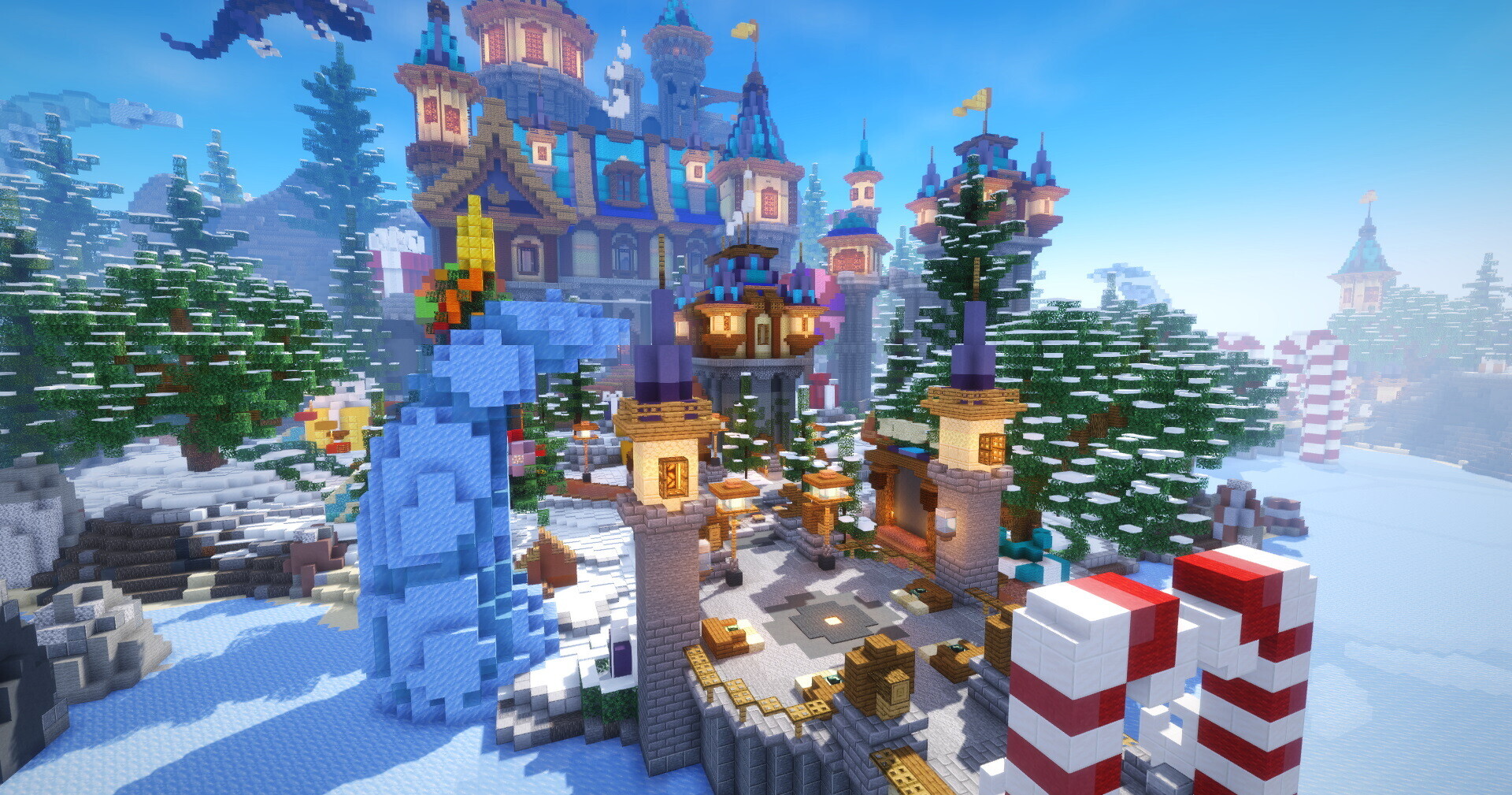 Winter Magical Village Minecraft Map