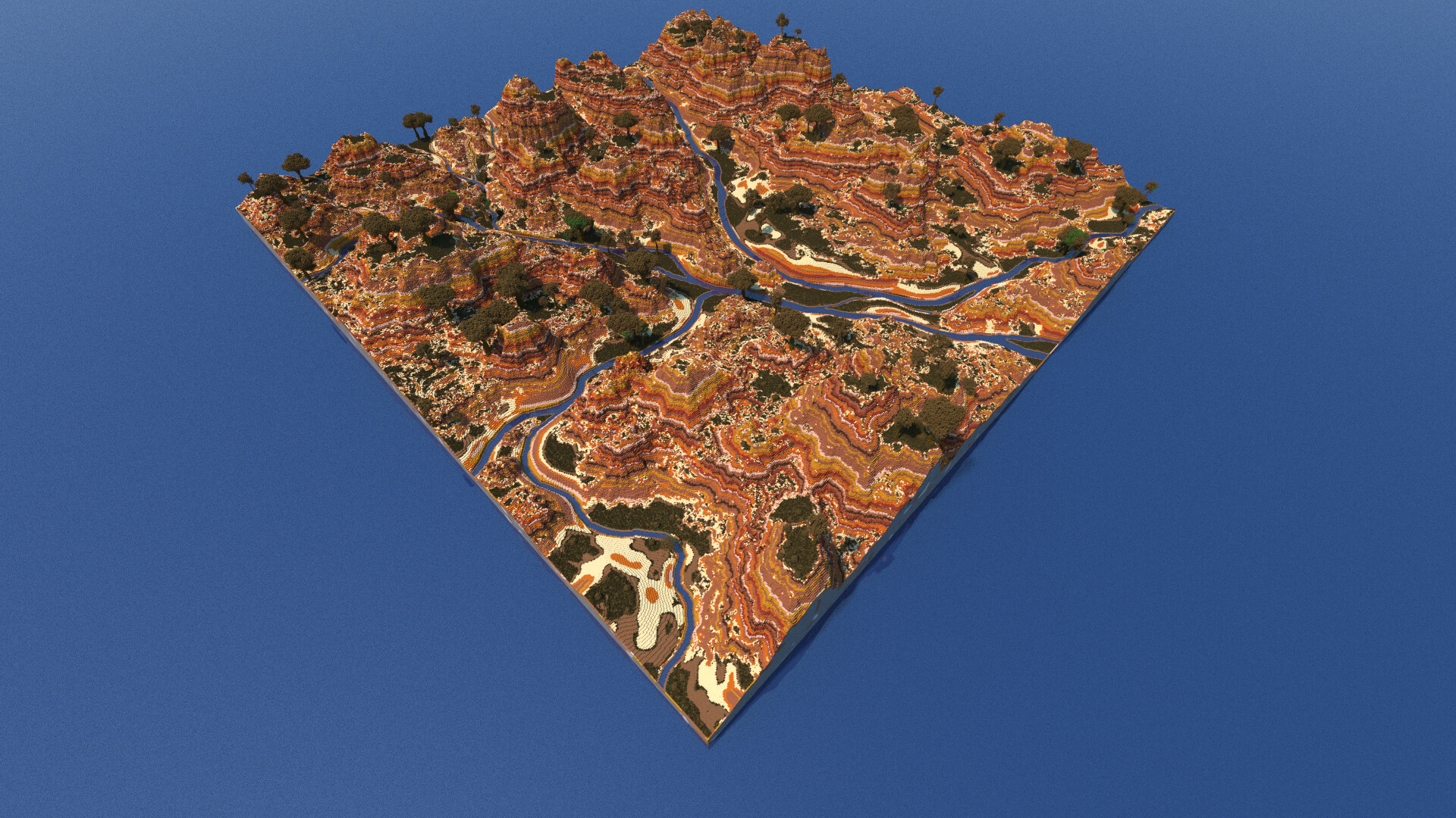 [1.17+] Shattered Streams Mesa - Builder Map | 1k/1k | Custom Trees ...