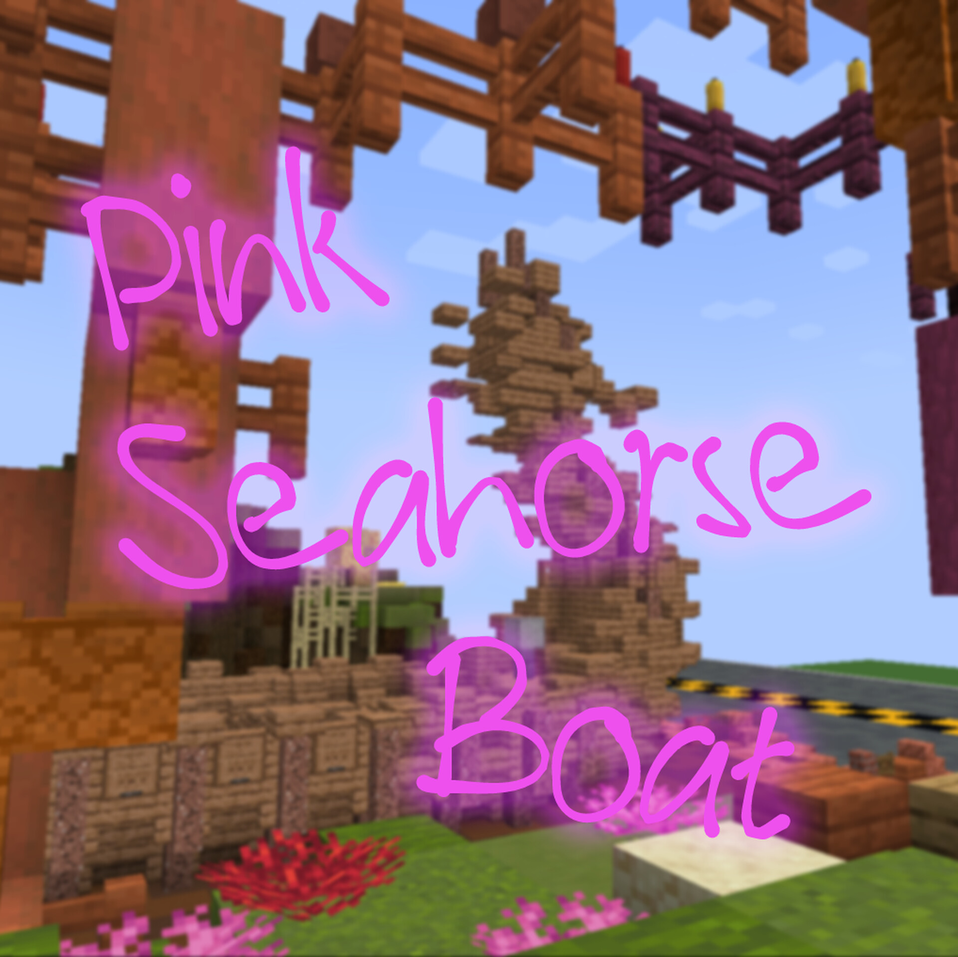 Pink Seahorse Boat Minecraft Map
