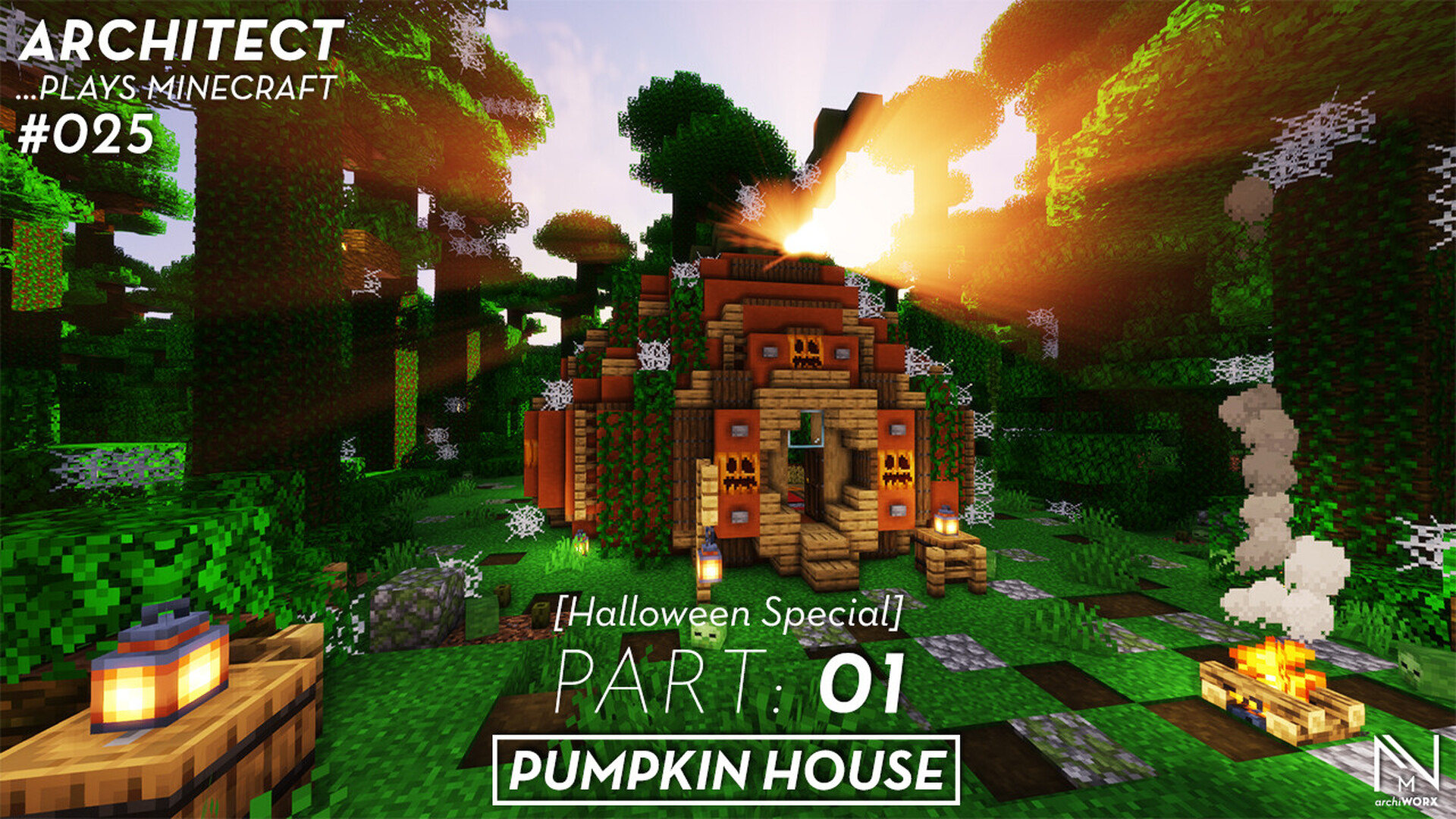 Minecraft Pumpkin House | Part 01 Minecraft Map