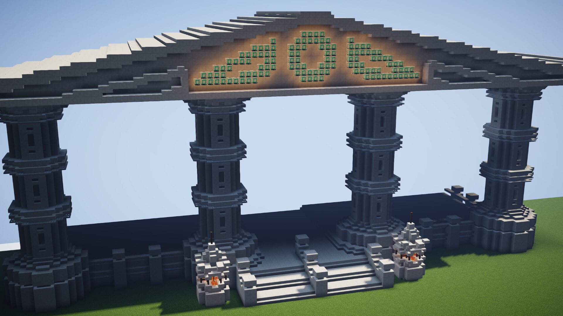 Minecraft Large Temple | Quartz Design Minecraft Map