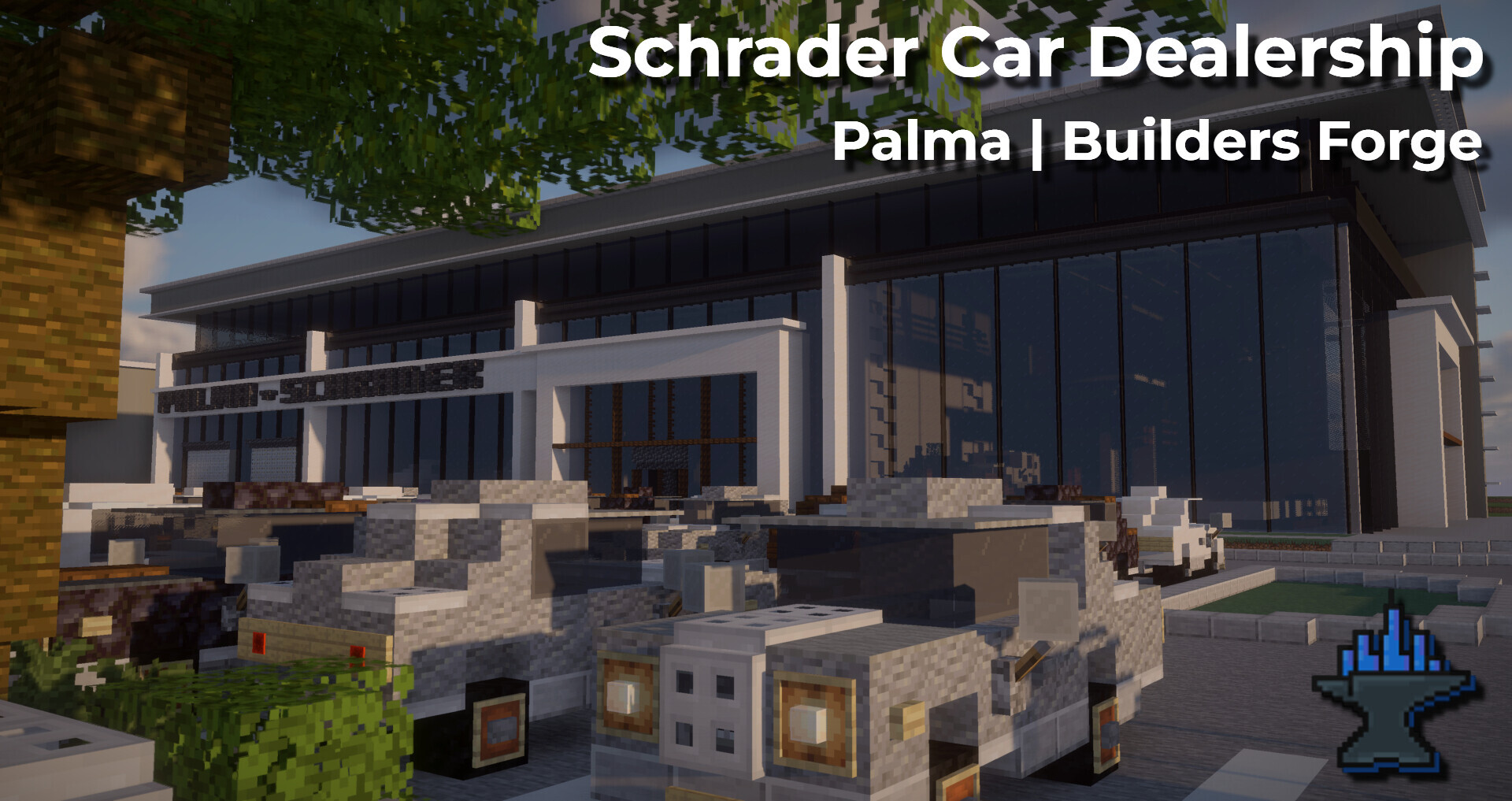 Schrader Car Dealership - PALMA | Builders Forge Minecraft Map