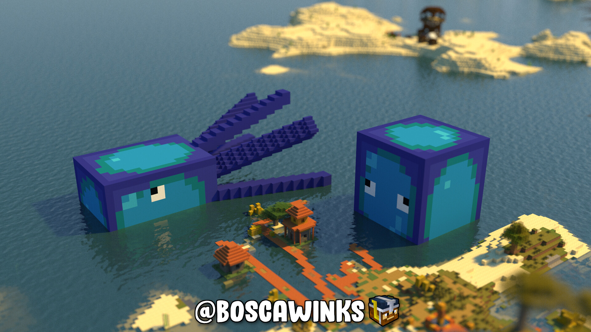 Squid Mob Statues Minecraft Map