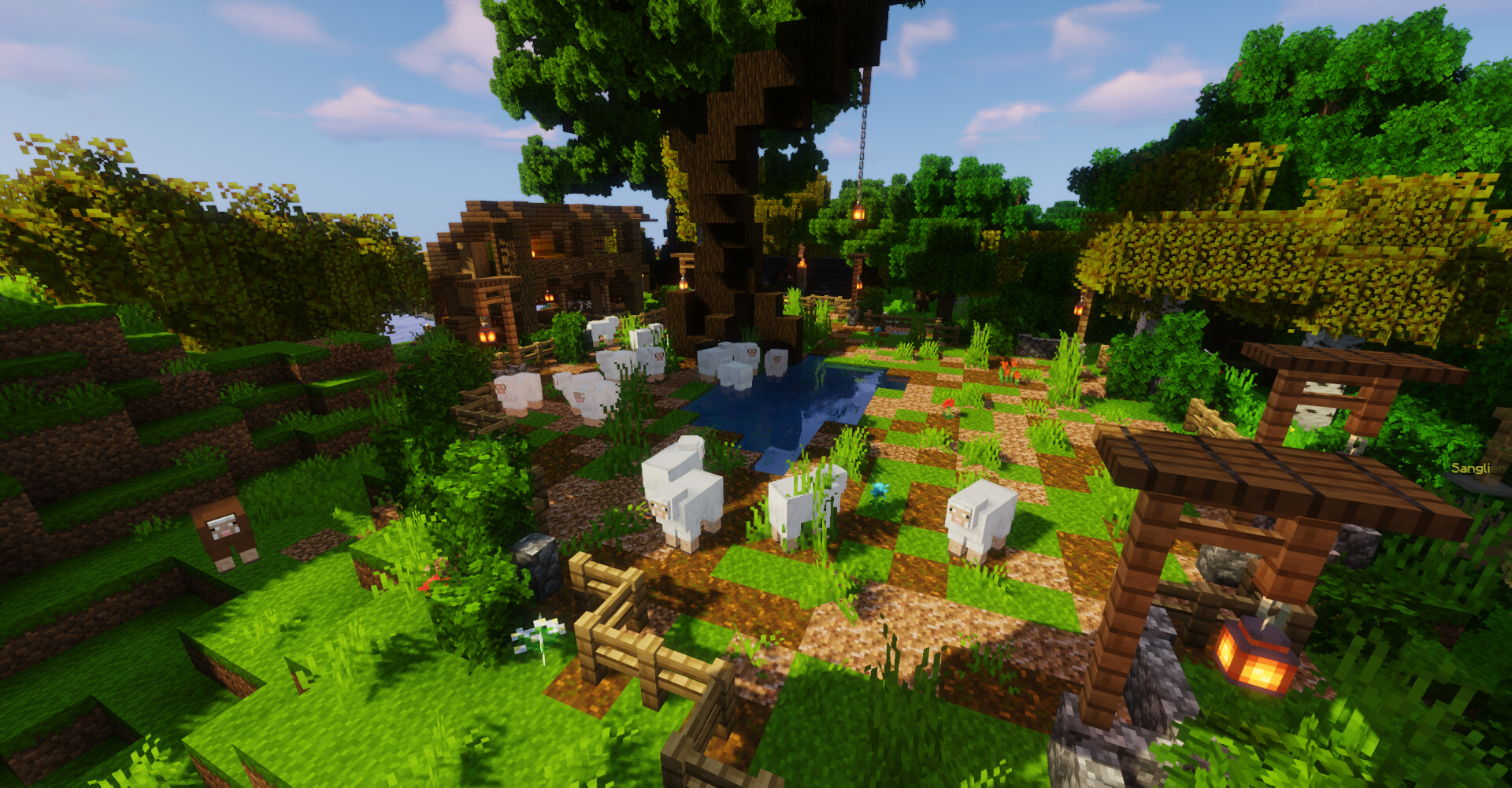 Windy oak farmhouse Minecraft Map