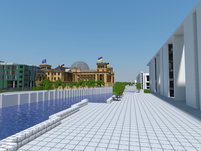 Berlin Regierungsviertel, Berlin government District, Germany Minecraft Map