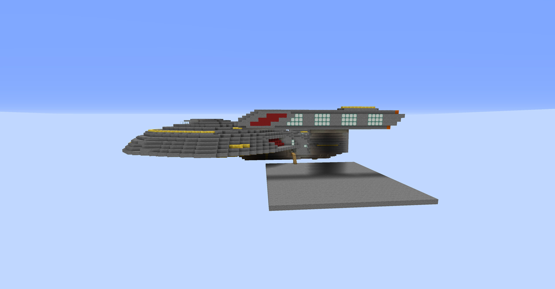 Inquiry class starship (1/2 scale) Minecraft Map