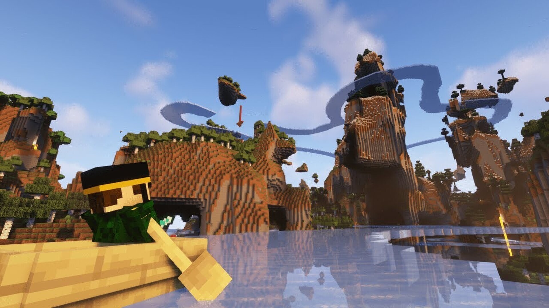 Ice Boat Racing: World's Longest Course Minecraft Map