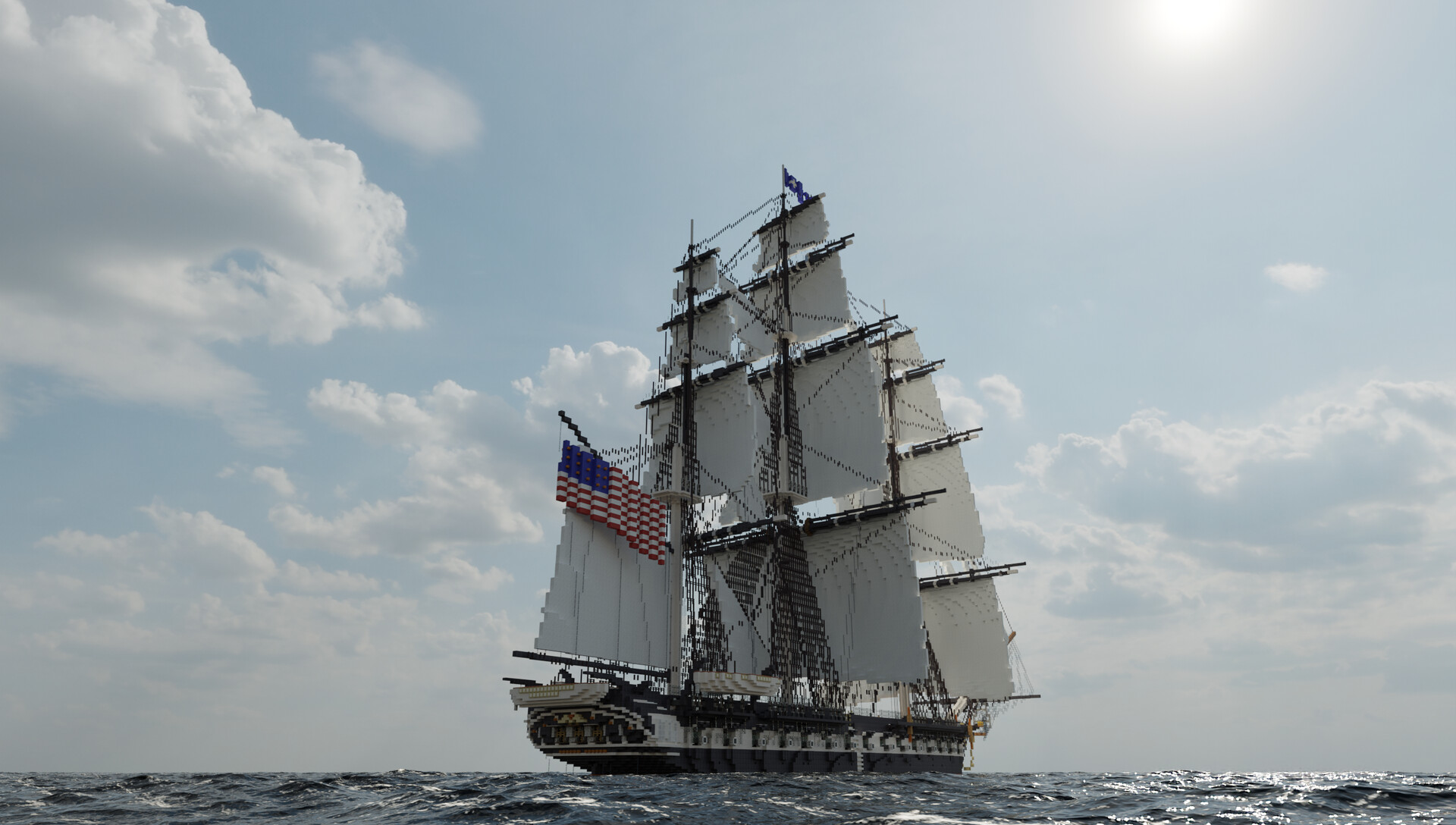 USS Constitution "Old Ironsides" 3:1 Minecraft Map