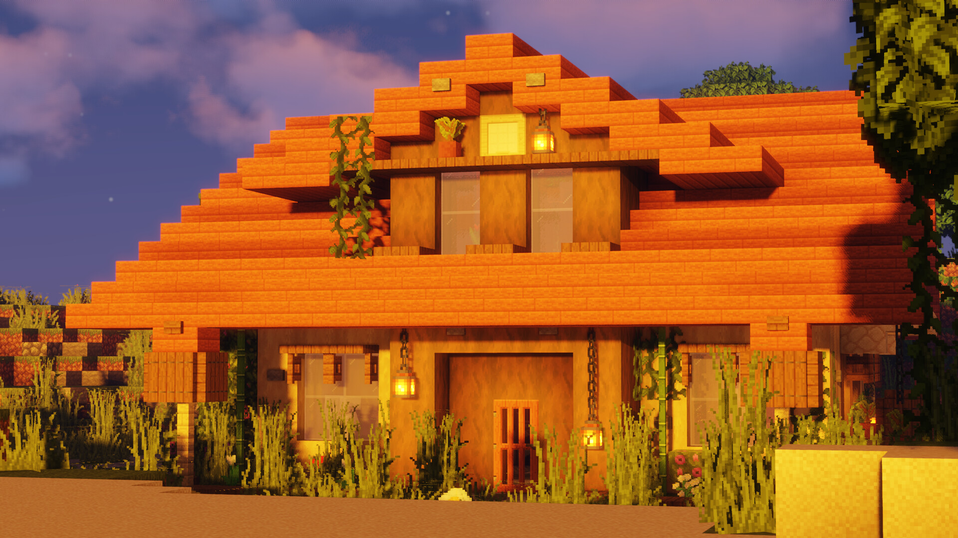 Modern cottage with interior [ Download ] Minecraft Map