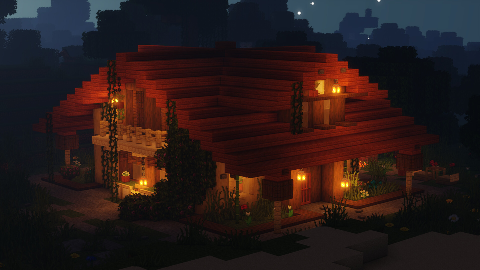 Modern cottage with interior [ Download ] Minecraft Map