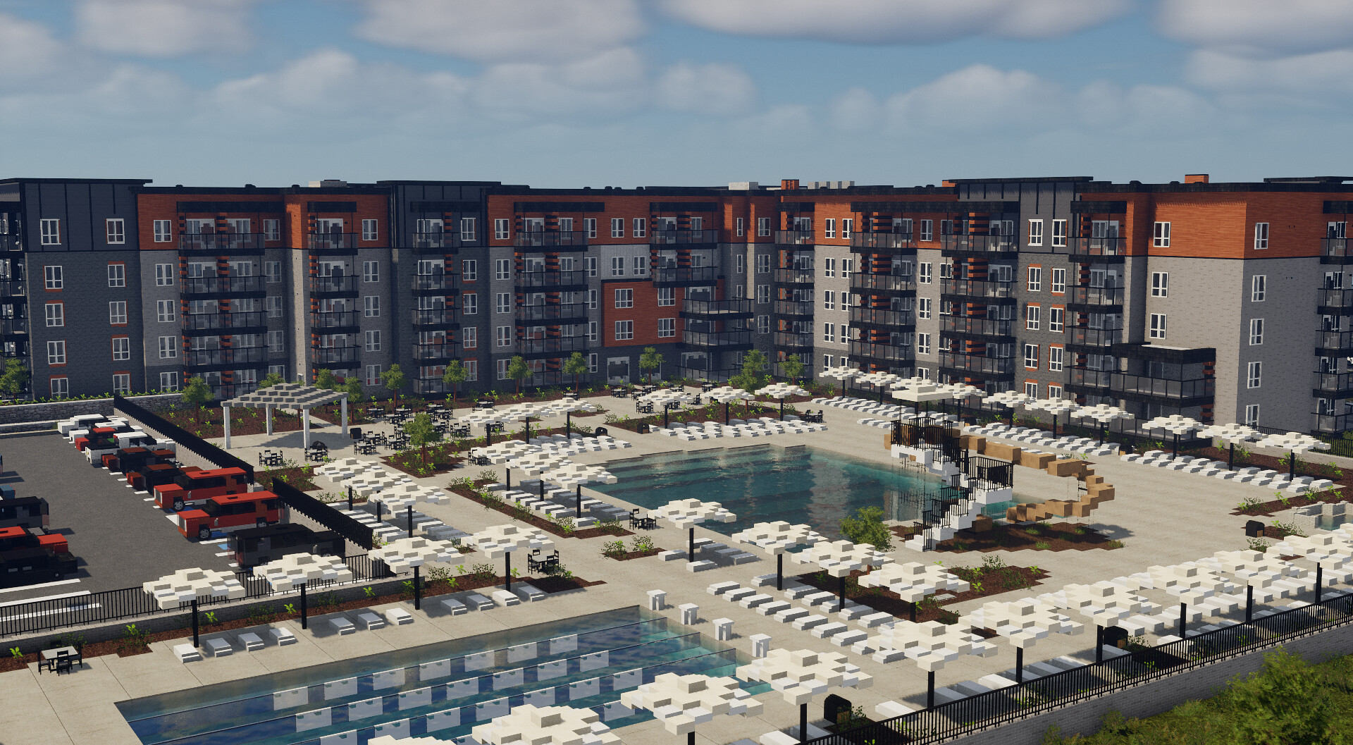 Modern Condos and Recreation Center Minecraft Map