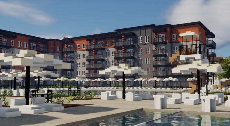 Modern Condos and Recreation Center Minecraft Map