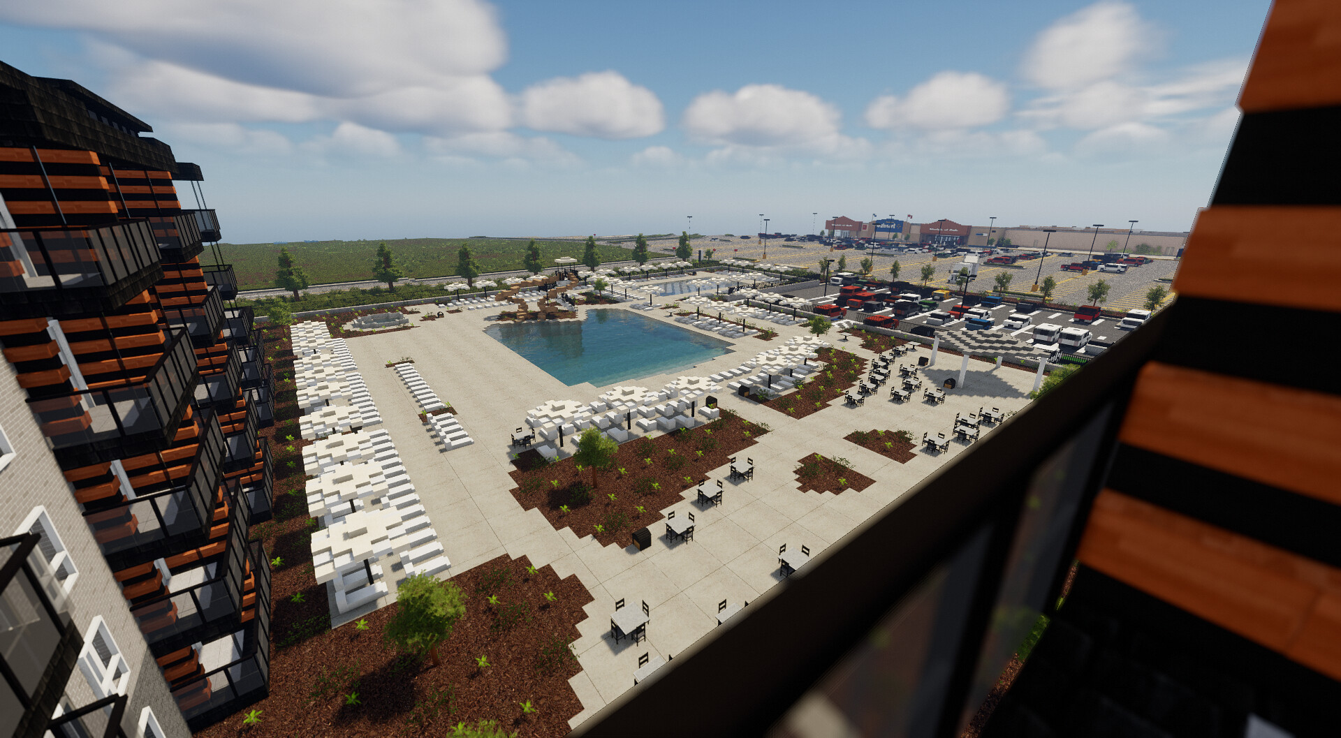 Modern Condos and Recreation Center Minecraft Map