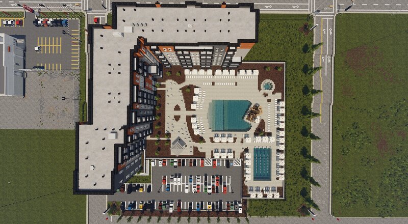 Modern Condos and Recreation Center Minecraft Map