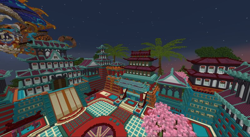 Japanese Dragon Castle Minecraft Map