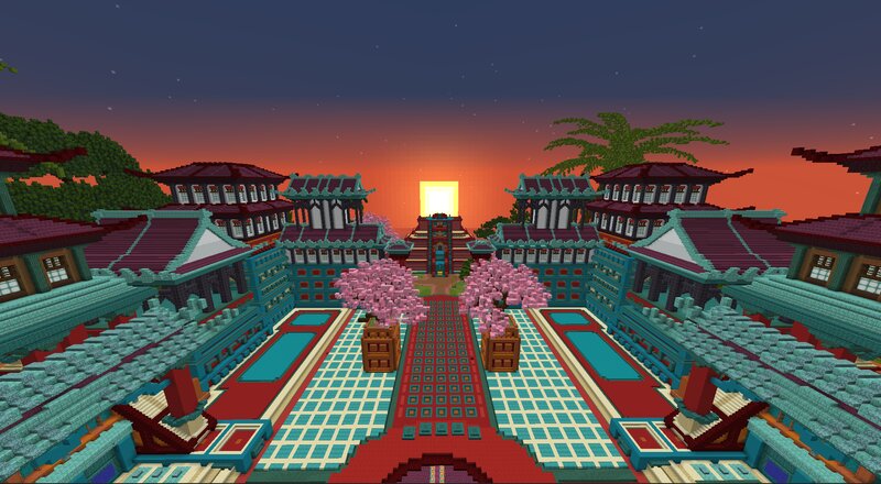 Japanese Dragon Castle Minecraft Map