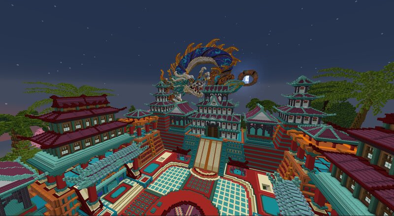 Japanese Dragon Castle Minecraft Map