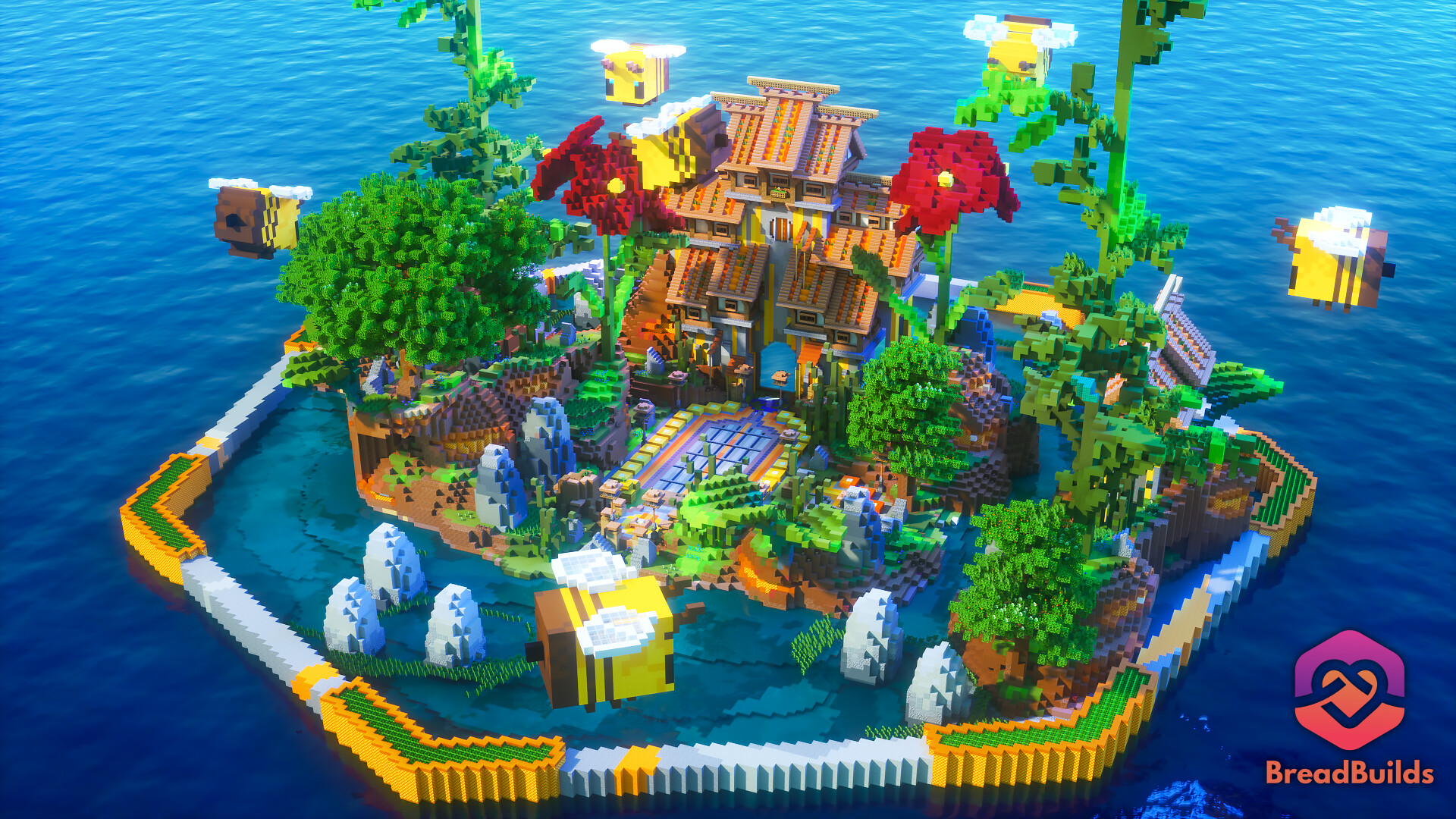 Bee Server Spawn Minecraft Map