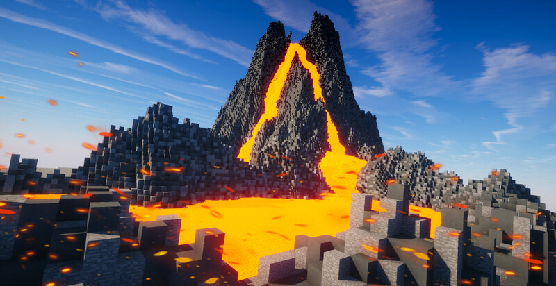 Minecraft Volcano Schematic Big Volcano Minecraft Map