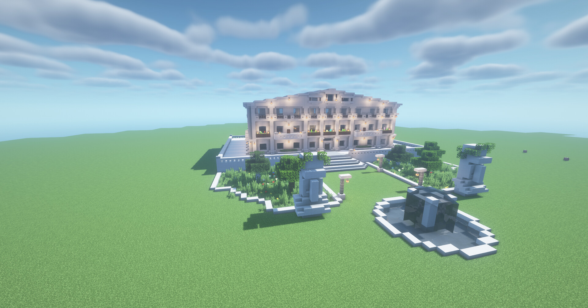 White Mansion World Schematic Minecraft Project