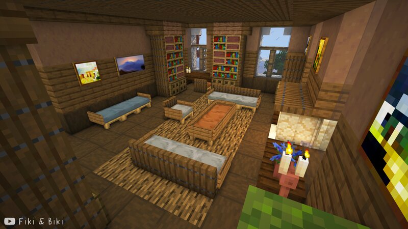 The Sitting Room in Our Castle Minecraft Map