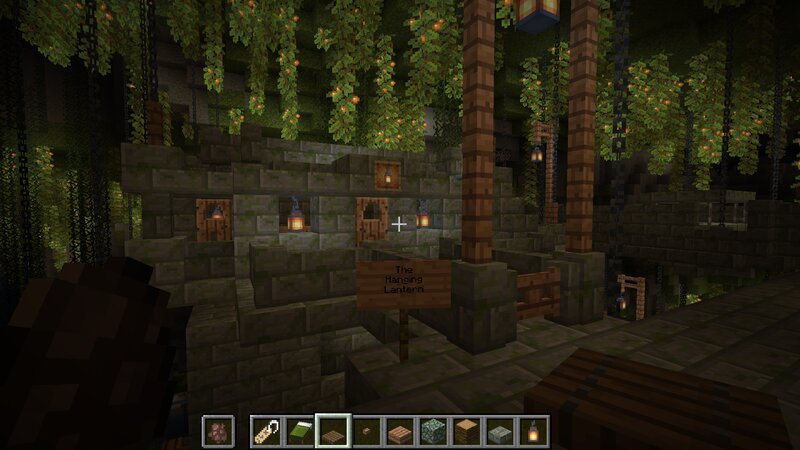 Hanging City Lush Cave Minecraft Map