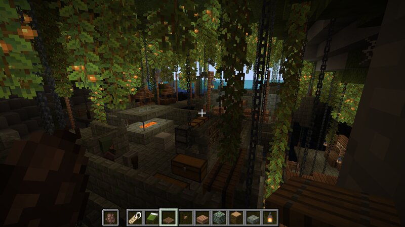 Hanging City Lush Cave Minecraft Map