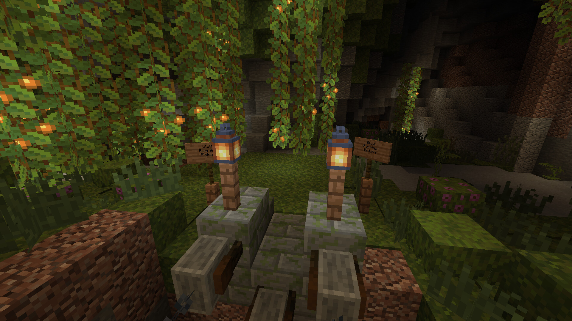 Hanging City Lush Cave Minecraft Map