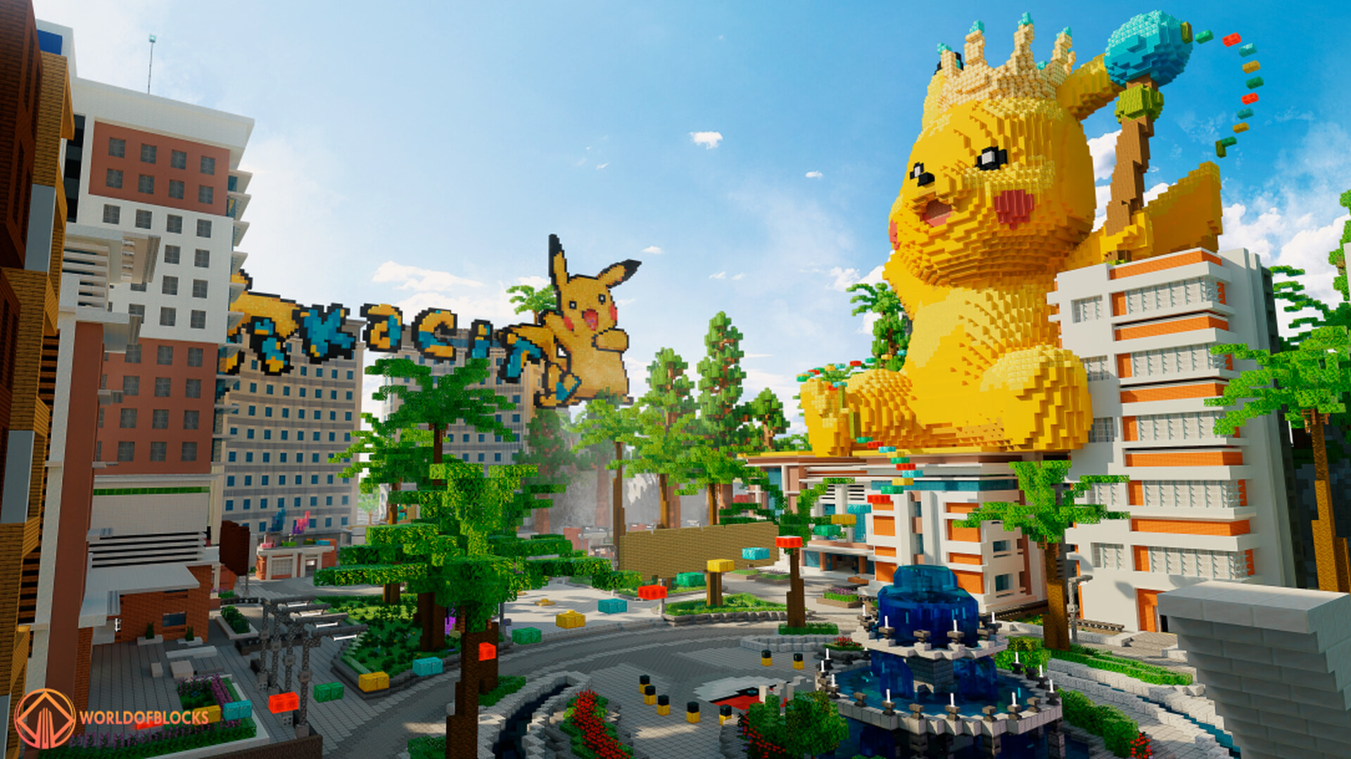 Amazing Spawn pixelmon- Pika city - size 600x600 Minecraft Map