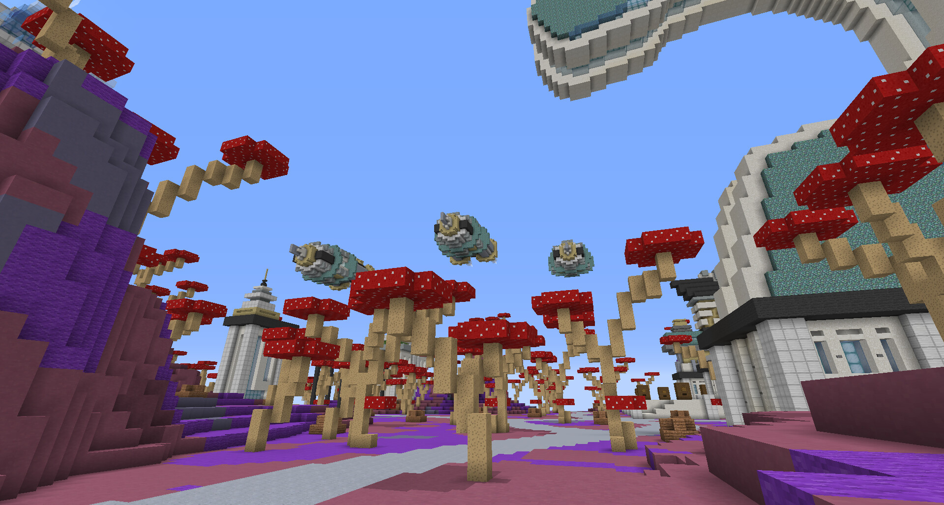 Purple Planet Outpost PvP Arena Minecraft Map