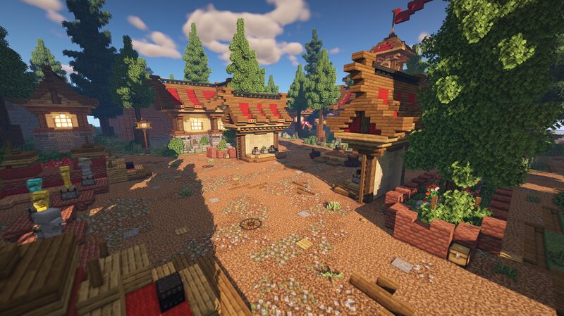 -| HUB |- Red Medieval Kingdom | 400x400 Minecraft Map