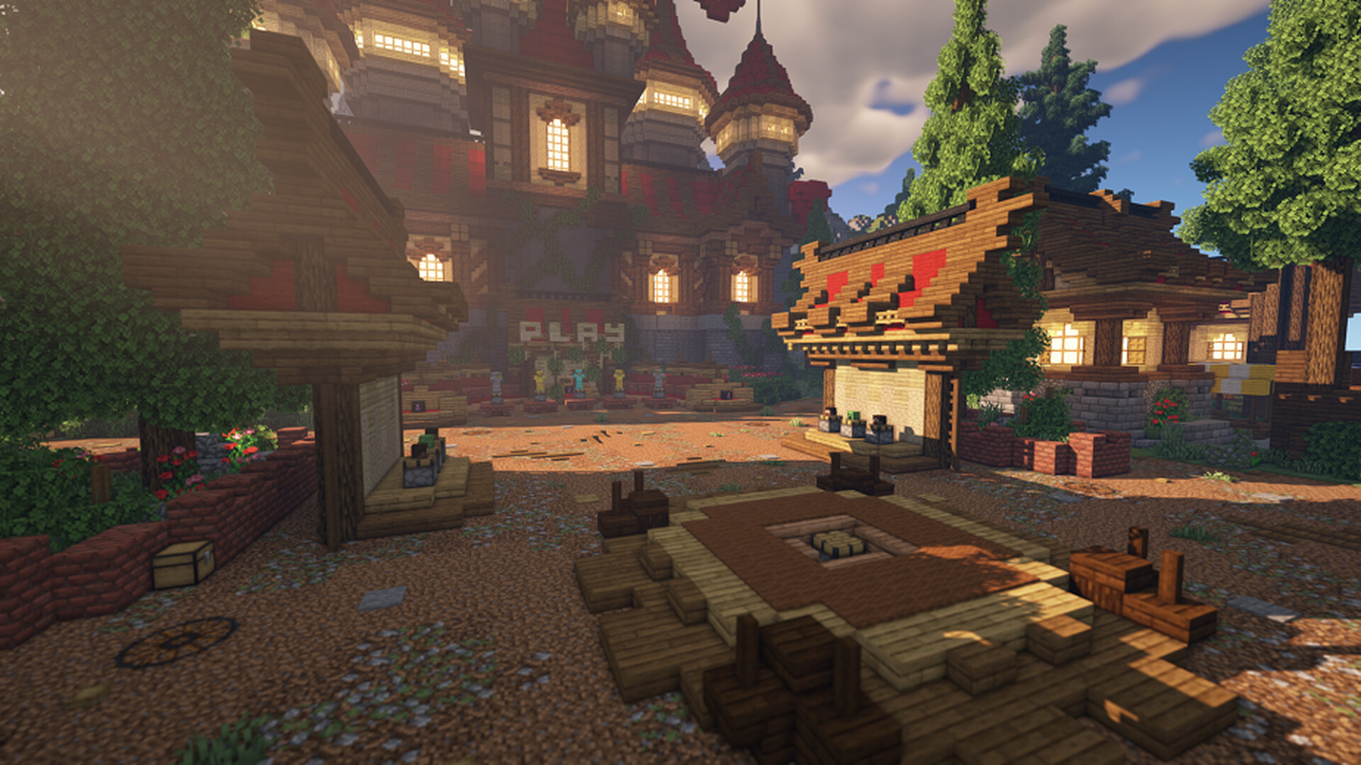 -| HUB |- Red Medieval Kingdom | 400x400 Minecraft Map